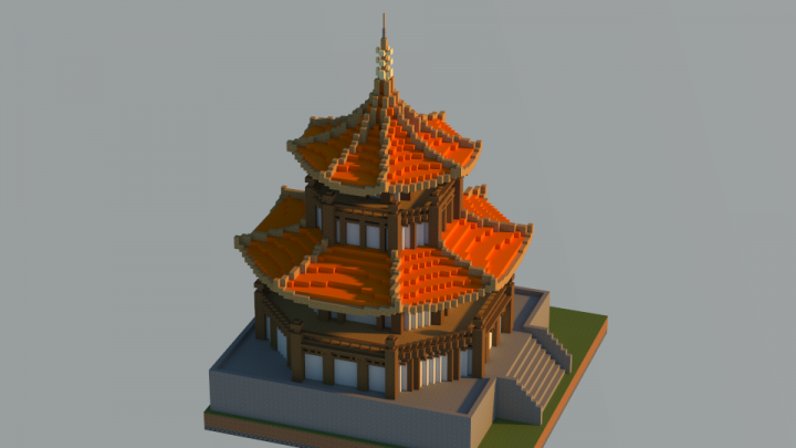 Chinese style building Minecraft Map
