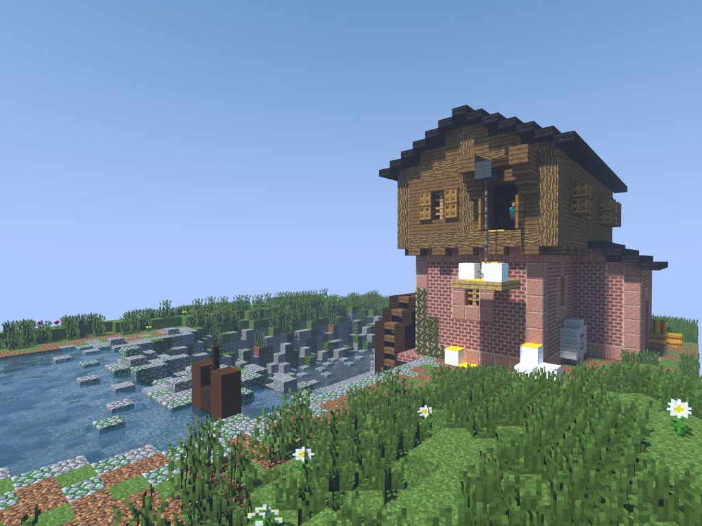 Realistic Old Water and Wind Mills. Minecraft Map