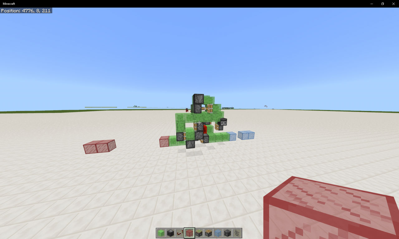 First ever self returning flying machine [MCPE] Minecraft Map