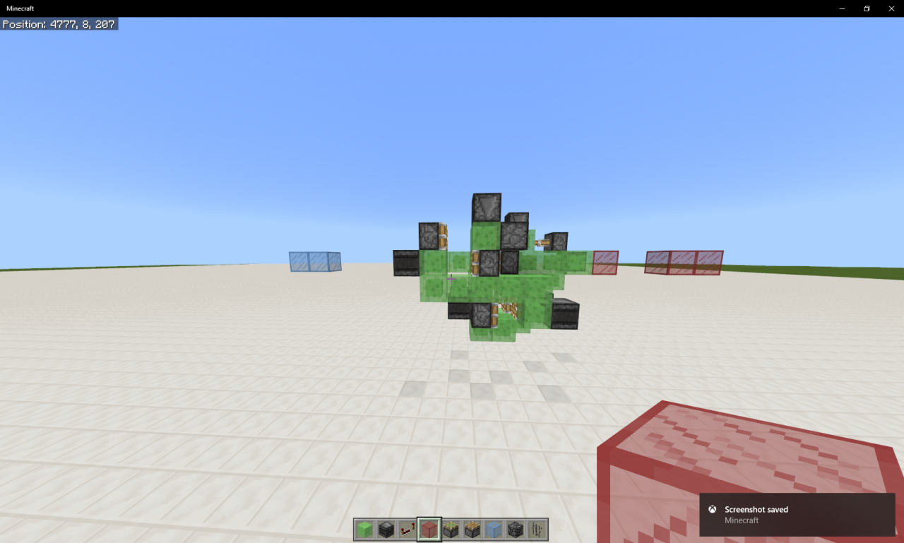 First ever self returning flying machine [MCPE] Minecraft Map