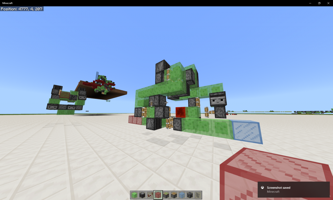 First ever self returning flying machine [MCPE] Minecraft Map