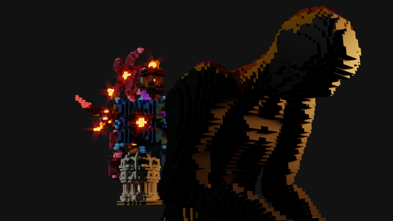 Organic Build/Art Titled Pain Minecraft Map