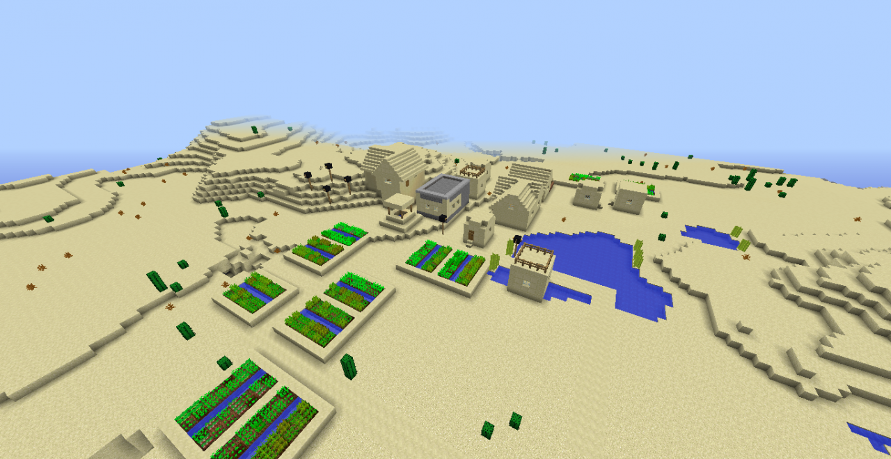 Wioska Równinna, Pustynna i Pustynna Świątynia Minecraft Map