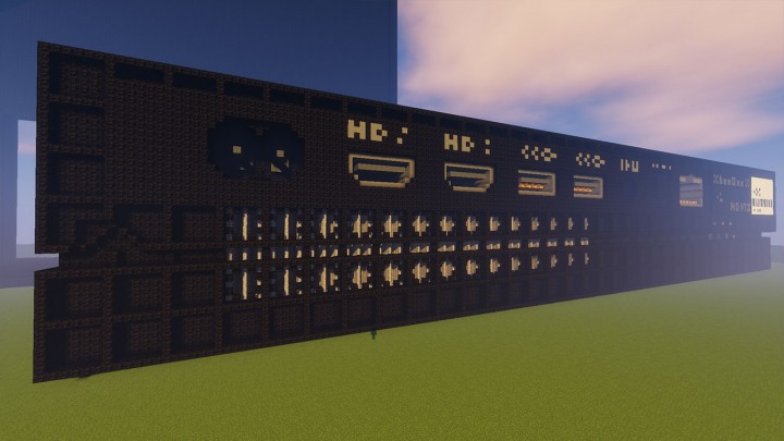 Xbox One X Console & Monitor Minecraft Map