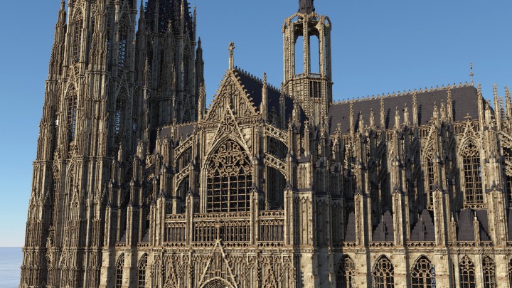 3:1 scale Cologne Cathedral Minecraft Map