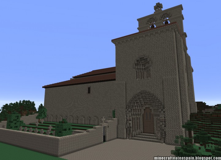 Replica Minecraft of the Hermitage of San Pantaleón de Losa, Burgos ...
