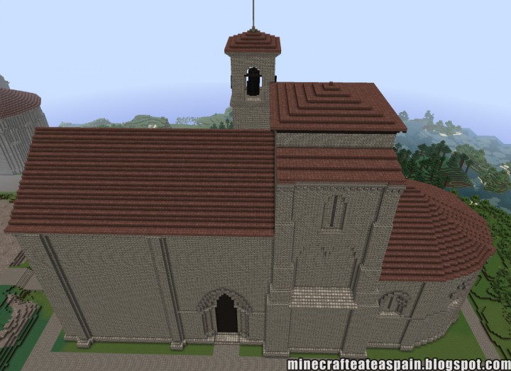 Replica Minecraft of the Church of Santa María de Siones, Burgos, Spain ...