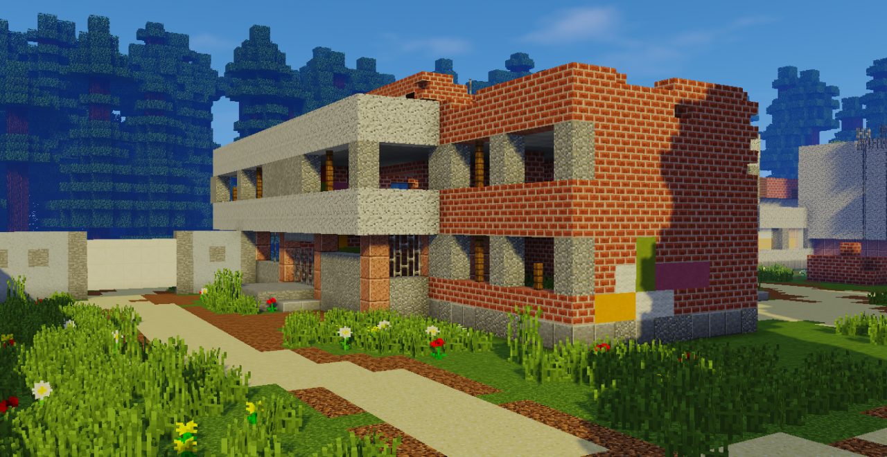 Abandoned Soviet buildings. Minecraft Map