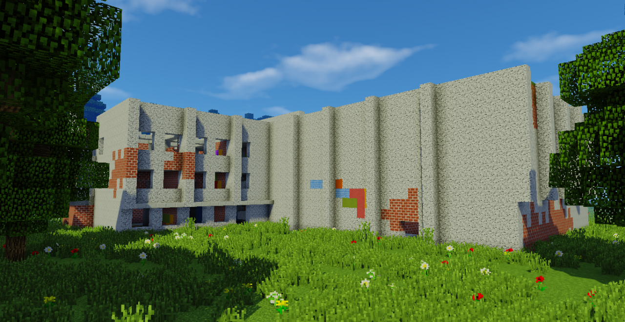 Abandoned Soviet buildings. Minecraft Map