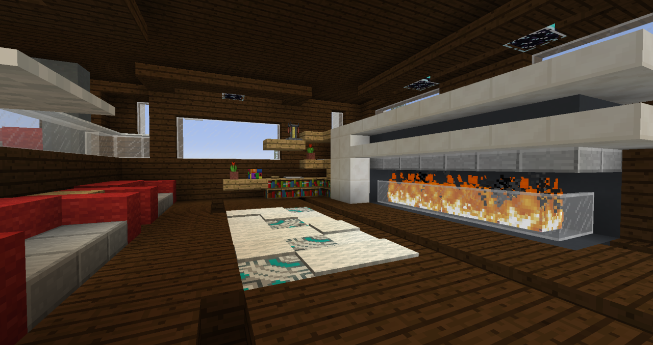 Modern Mansion on a island for mc bedrock edition Minecraft Map