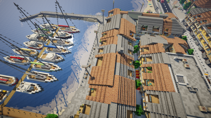 [Modern City] Port-Quaipic, the maritime Euro-Town Minecraft Map