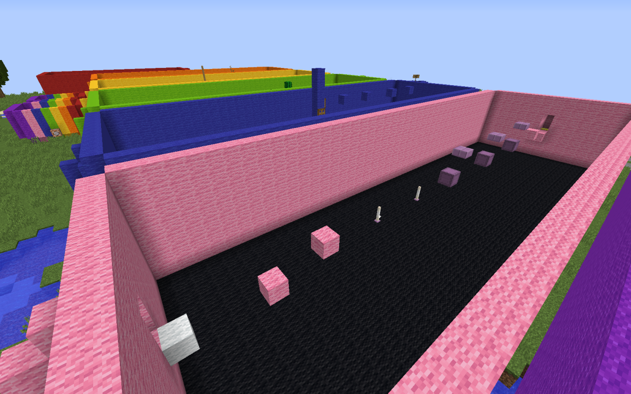 Kind of Easy Rainbow Parkour Minecraft Map