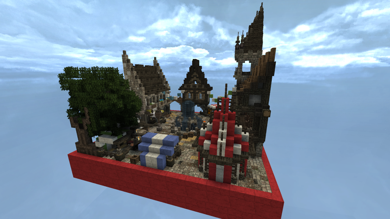 Small Medieval Market Place Build Idea Minecraft Map