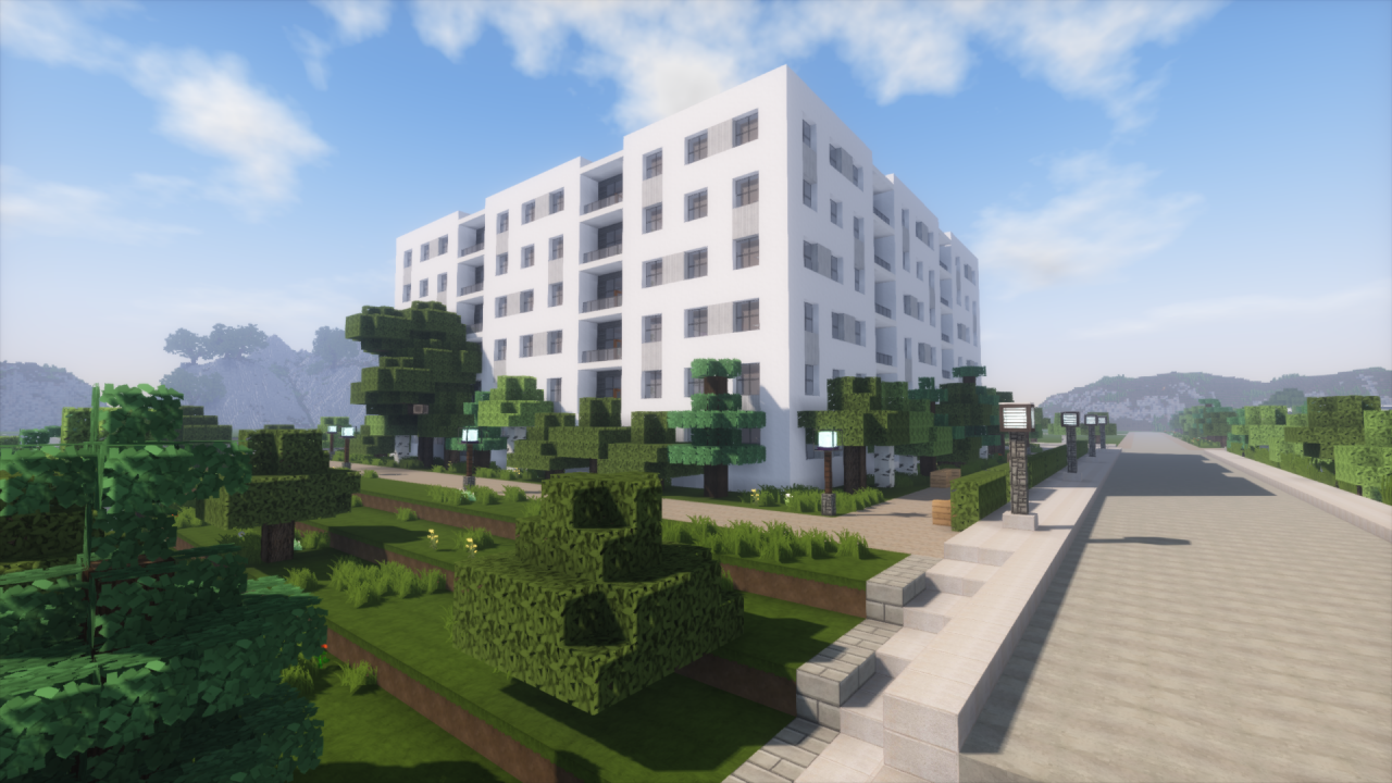 Modern Apartment Building 6 (full interior) Minecraft Map