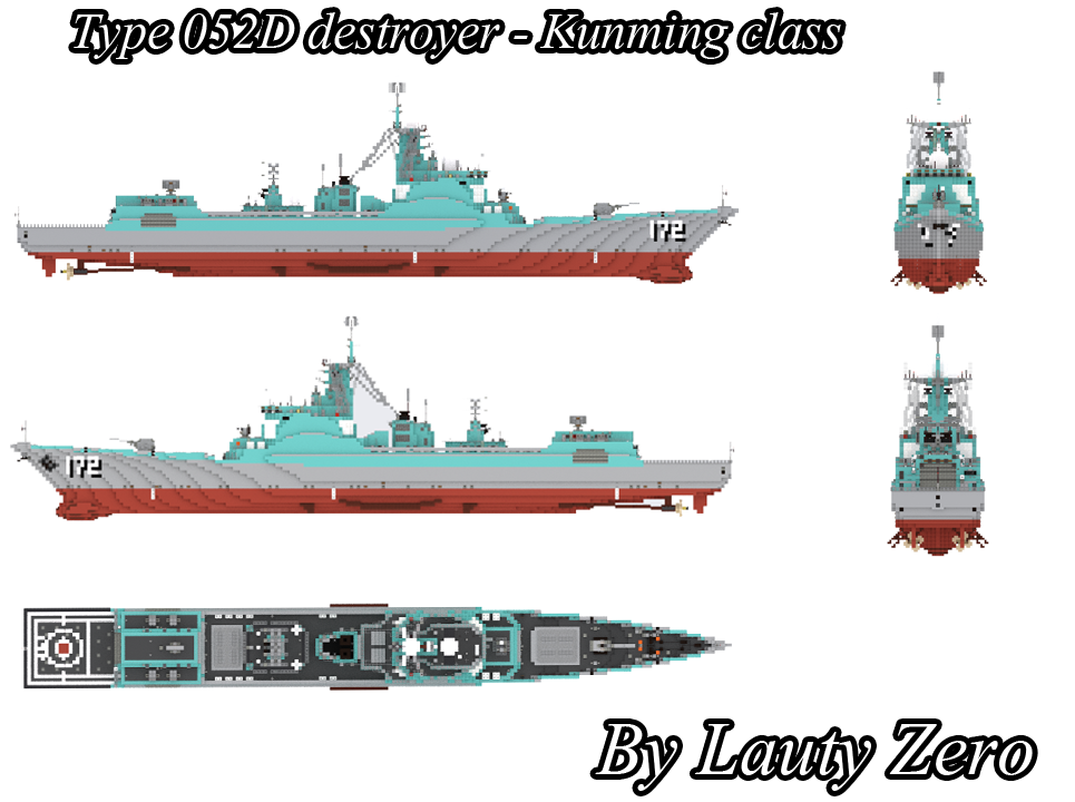 Type 052D destroyer - Kunming class Minecraft Map