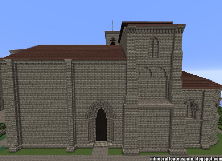 Replica Minecraft of the Church of Santa María de Siones, Burgos, Spain ...