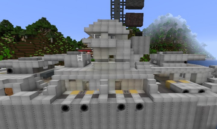 Super Battleship Angurvadal (Movecraft/NavyCraft) Ship Minecraft Map