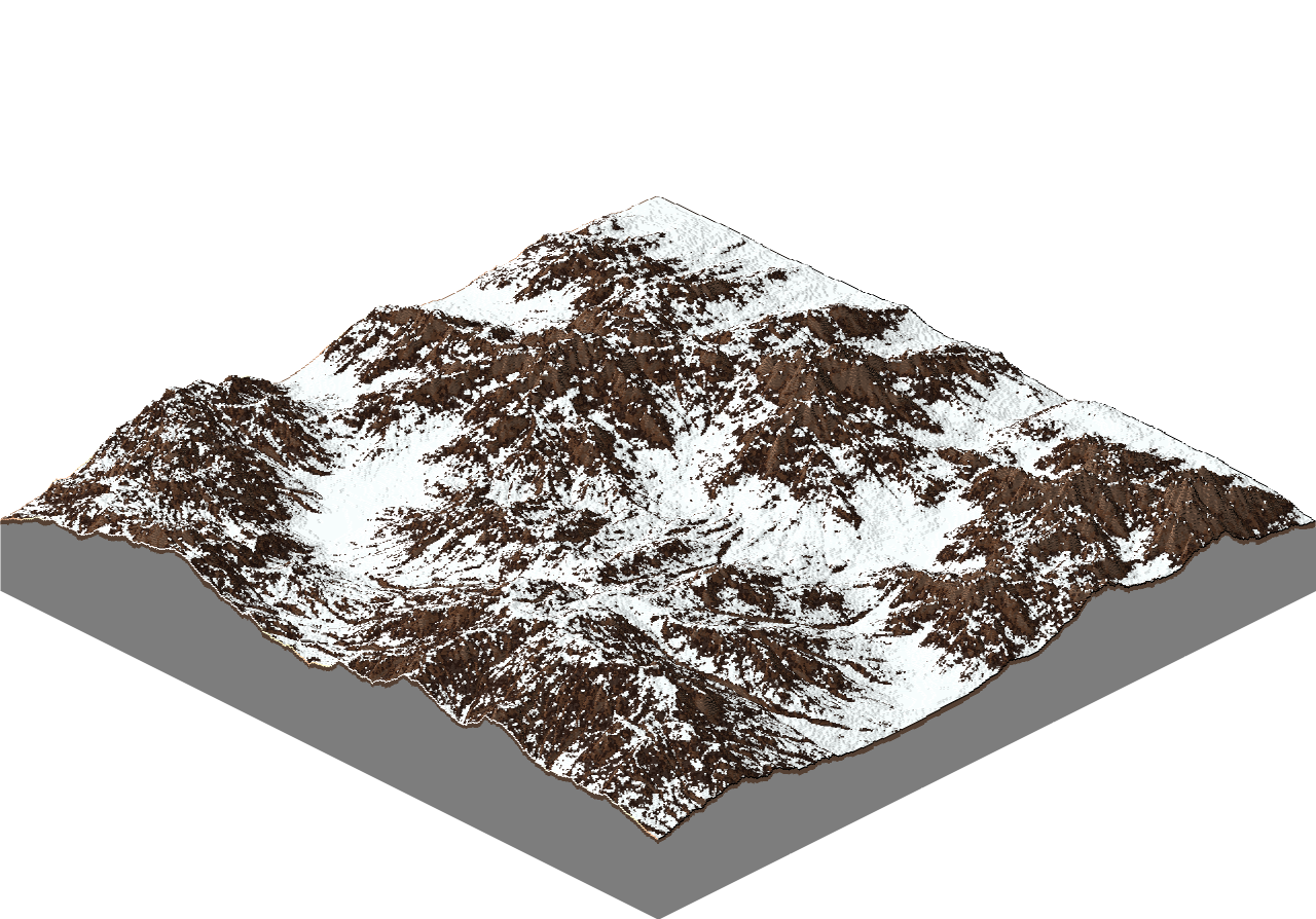 snow terrain Minecraft Map