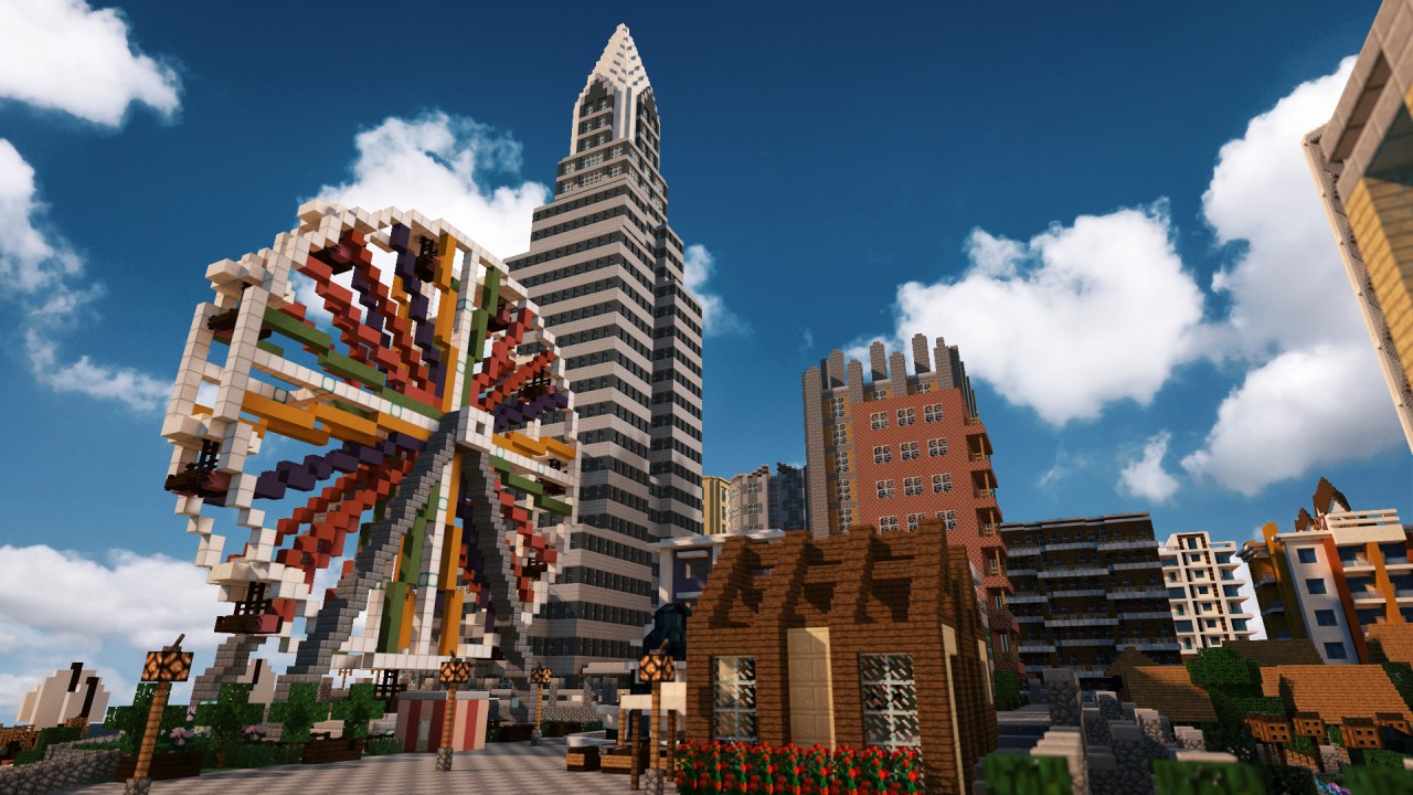 Shots from the city Minecraft Map