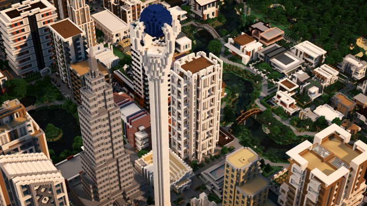 Shots from the city Minecraft Map