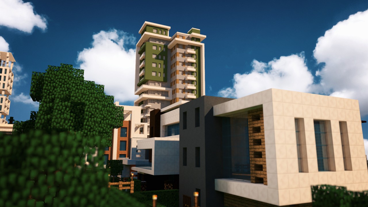 Shots from the city Minecraft Map