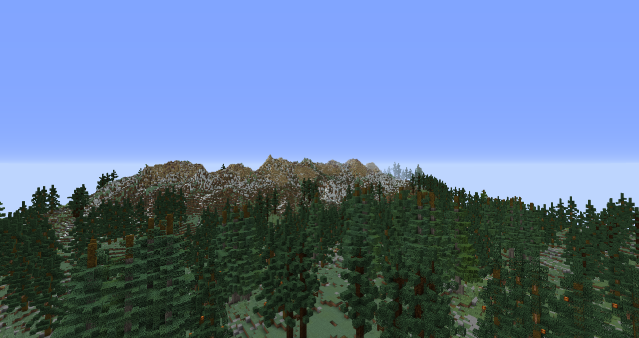Blocky Mountains and Blocky Trees Minecraft Map
