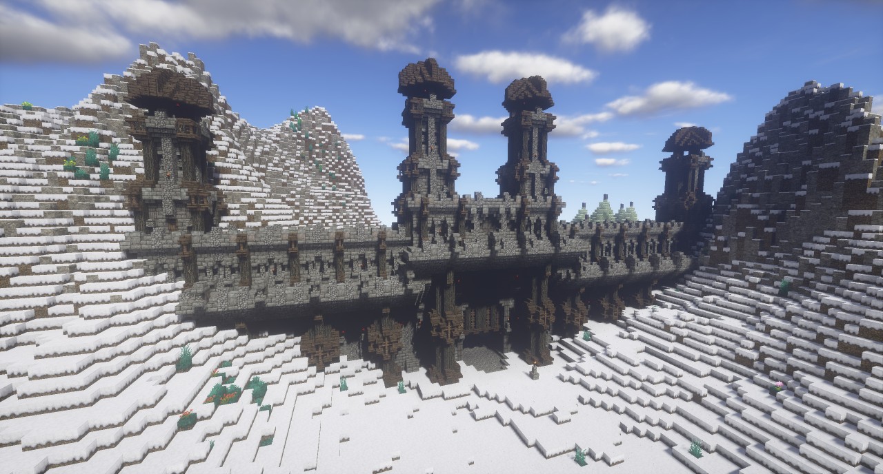 Snowy Kingdom Walls & Gates Minecraft Map