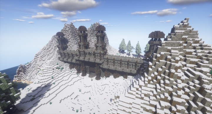 Snowy Kingdom Walls & Gates Minecraft Map
