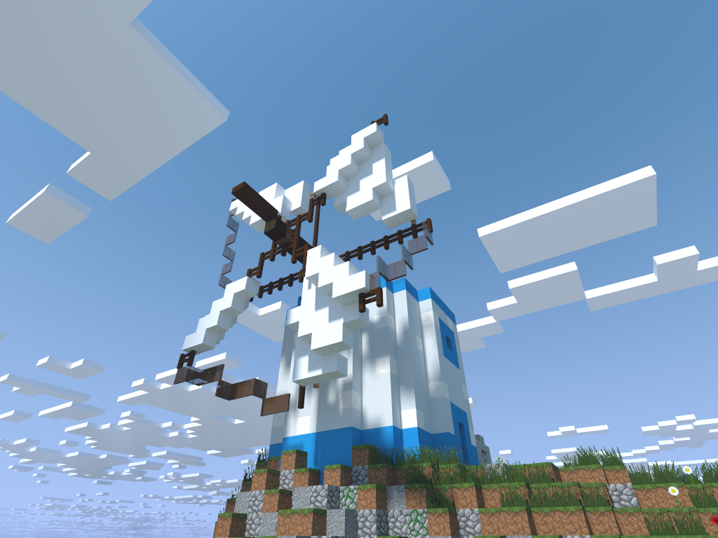 Realistic Old Water and Wind Mills. Minecraft Map