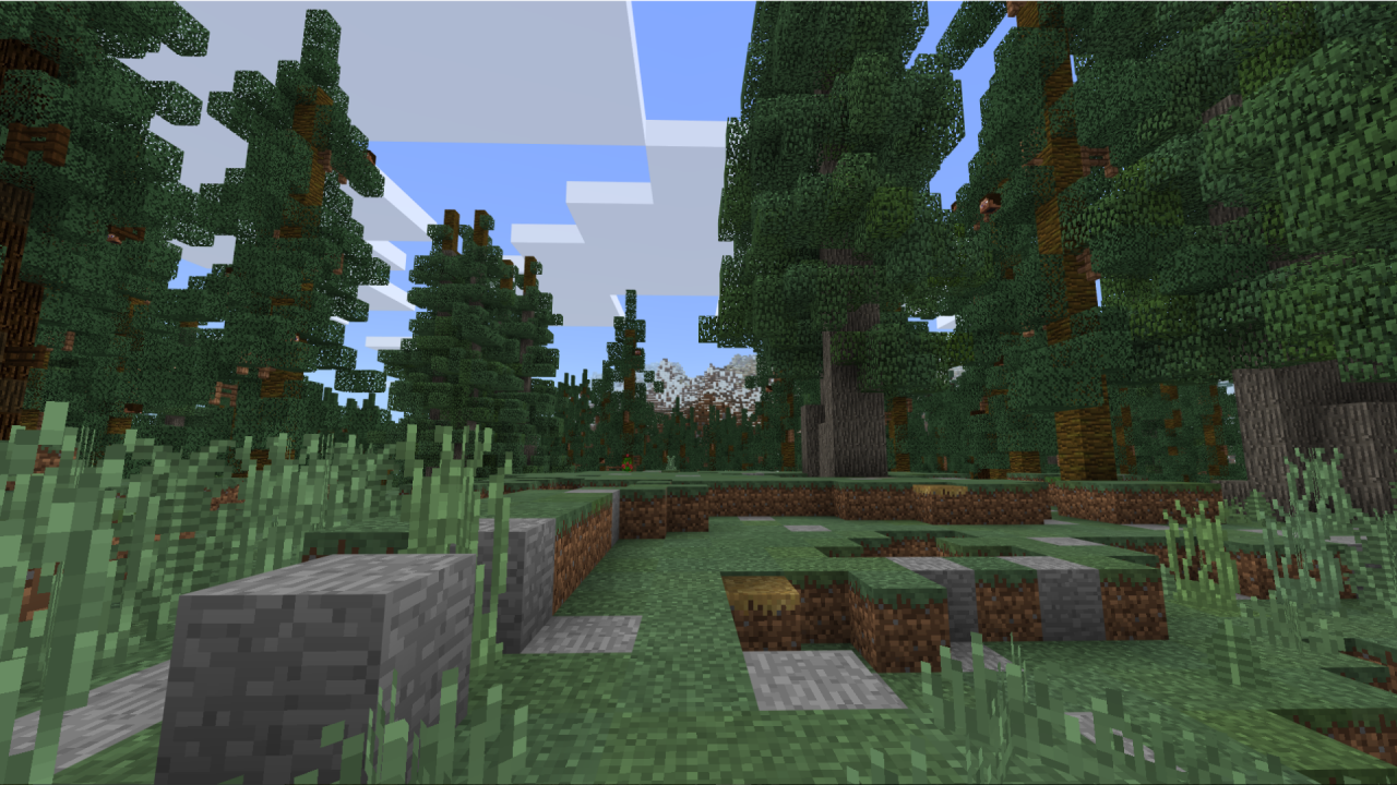 Blocky Mountains and Blocky Trees Minecraft Map