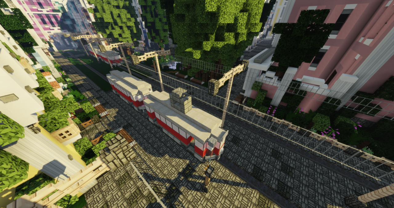[PomposityProject] Old european narrow gauge tram! Minecraft Map