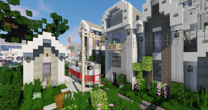 [PomposityProject] Old european narrow gauge tram! Minecraft Map