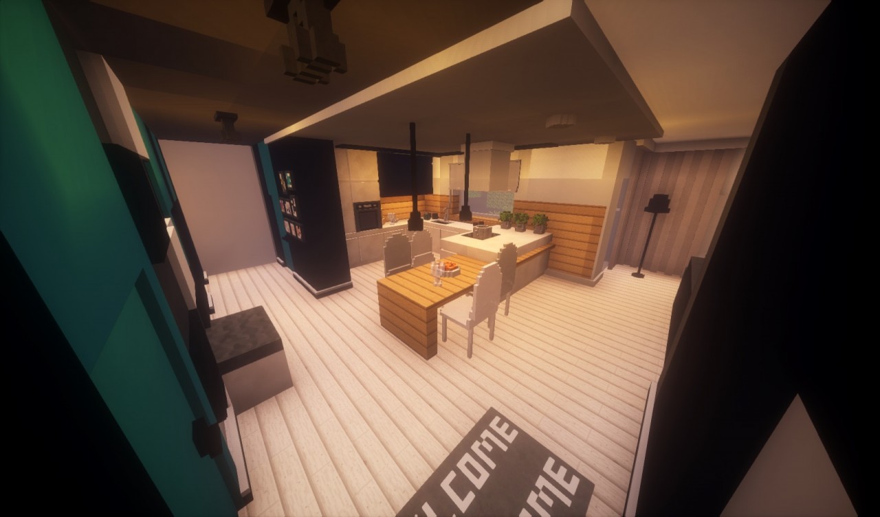 House with turquoise (with little tiles mod) Minecraft Map