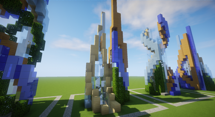 Futuristic Fountains Bundle (Download) Minecraft Map