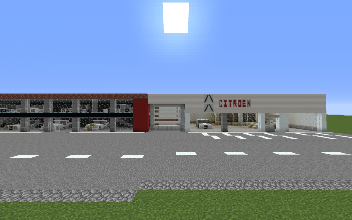 Citroën car dealership & garage Minecraft Map