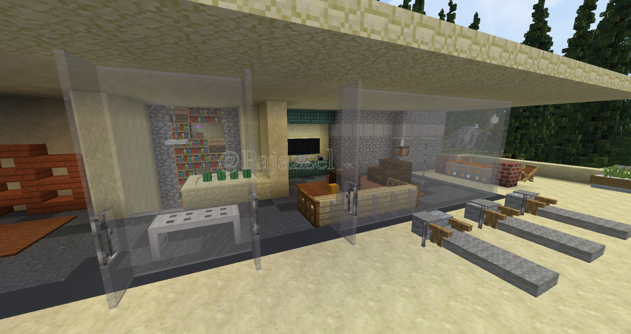 Frank Lloyd Wright's Fallingwater (Interior) Minecraft Map
