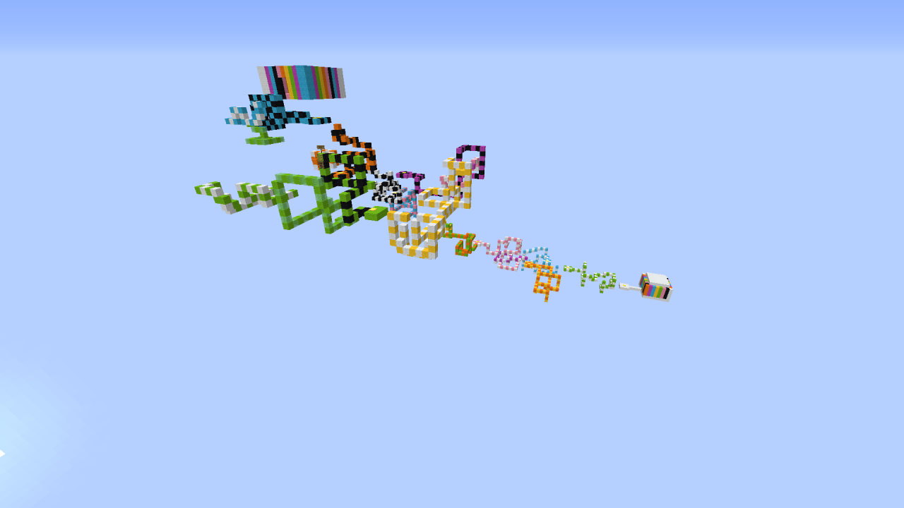 Colored Snake Parkour Minecraft Map