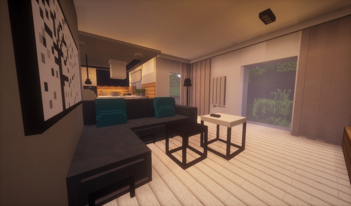 House with turquoise (with little tiles mod) Minecraft Map