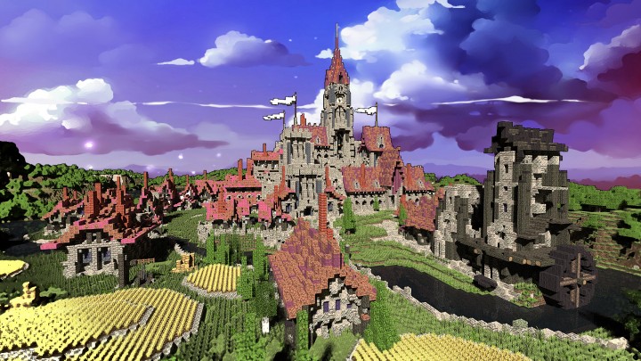 Medieval castle spawn Minecraft Map