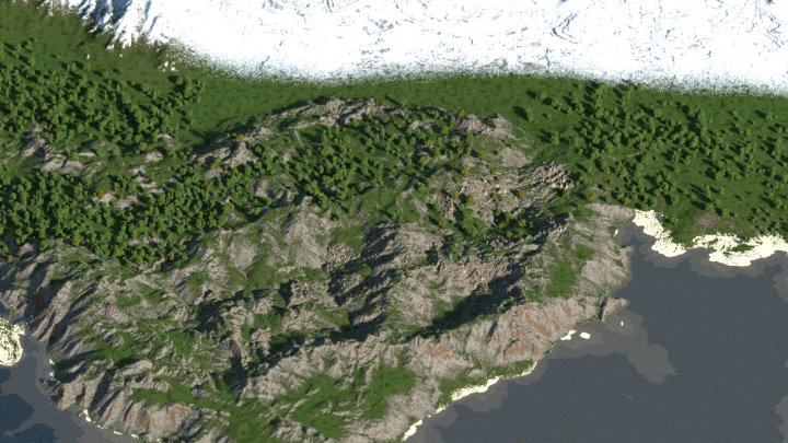 The world around the sea WorldPainter [16000x16000] Minecraft Map