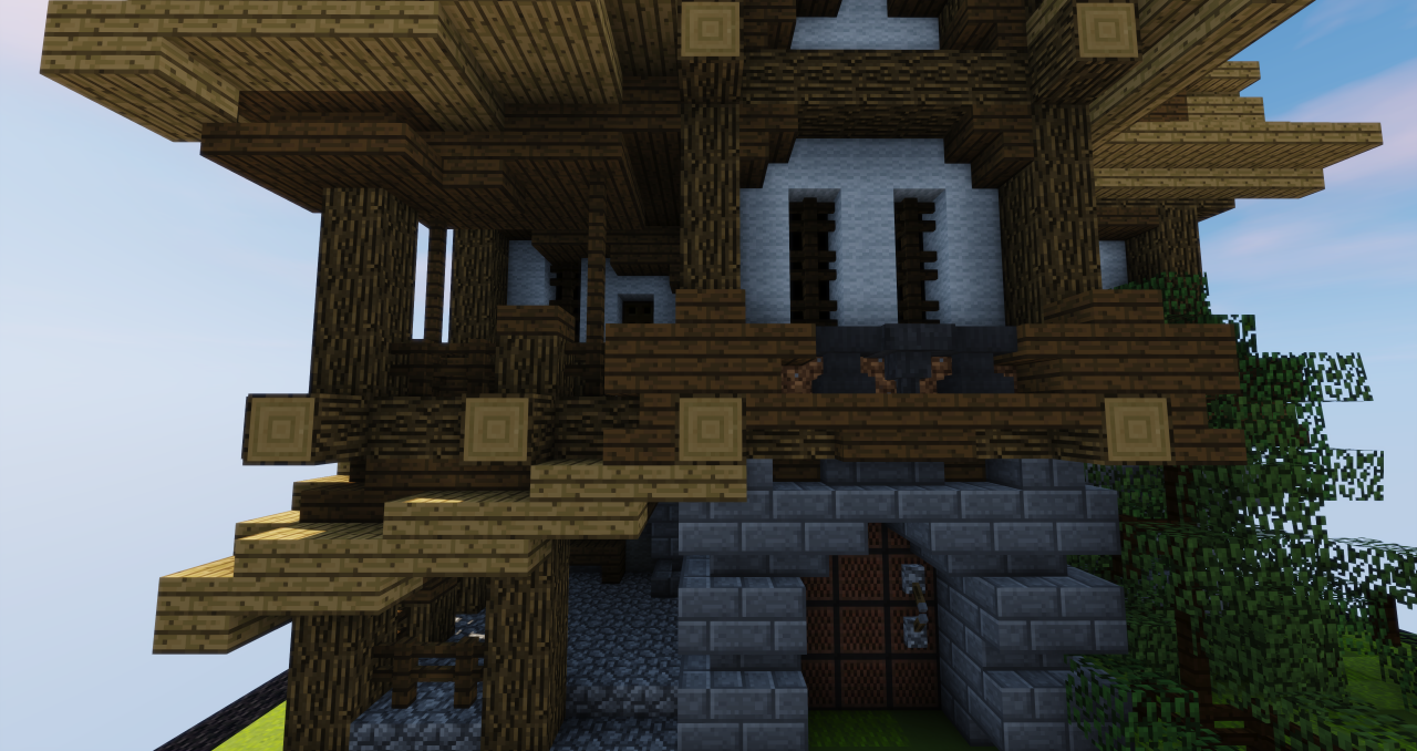 Buildpack - 6 Houses, 4 bushes, 2 trees Minecraft Map