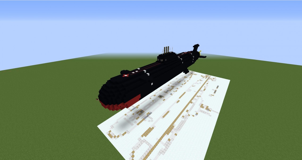 Victor III class nuclear submarine Minecraft Map