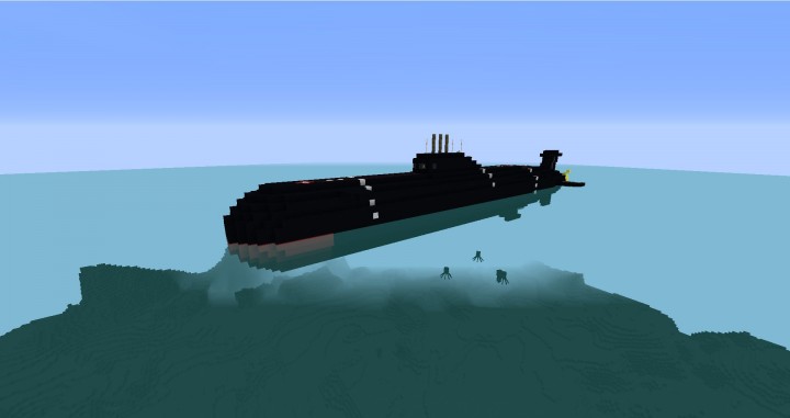 Victor III class nuclear submarine Minecraft Map