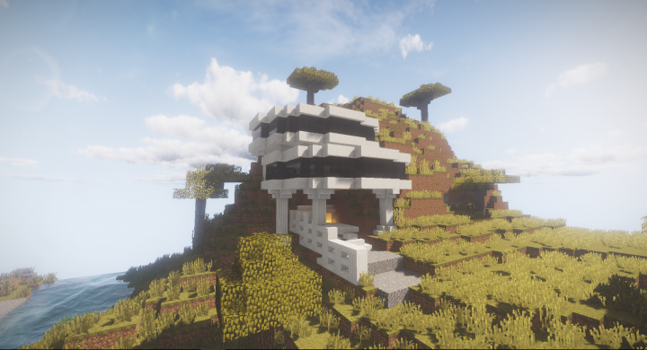 Modern Cliffside Mansion (Exterior) Minecraft Map