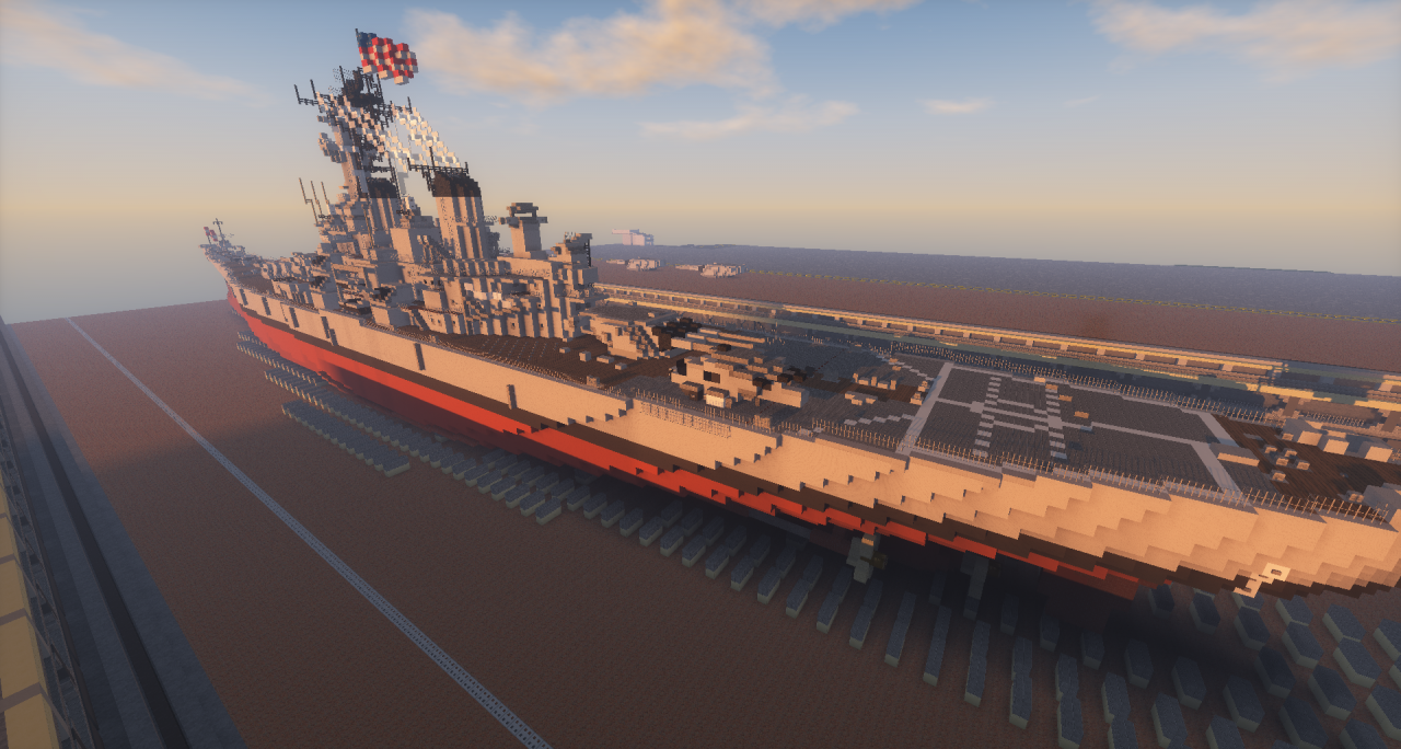 US navy Battleship USS Iowa BB-61 Minecraft Map