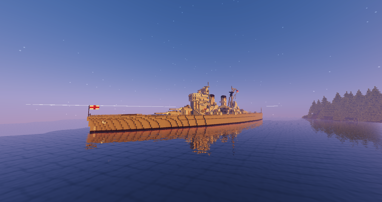 British Battleship King George V Minecraft Map