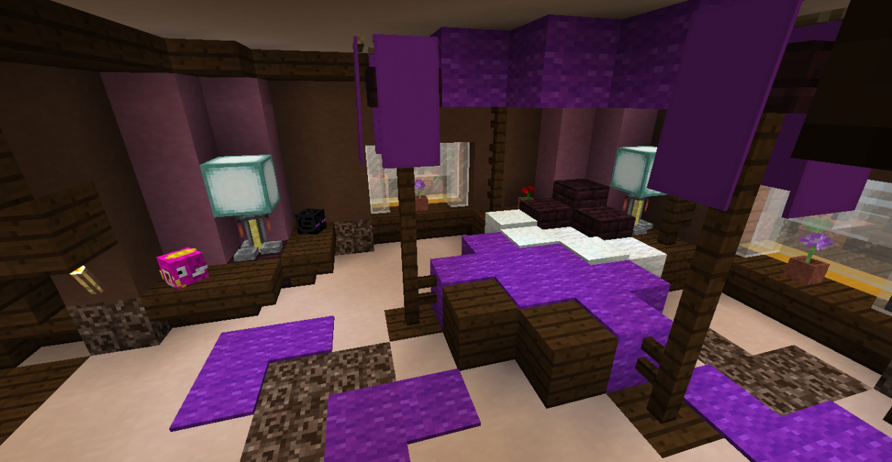 Purple bedroom Minecraft Map