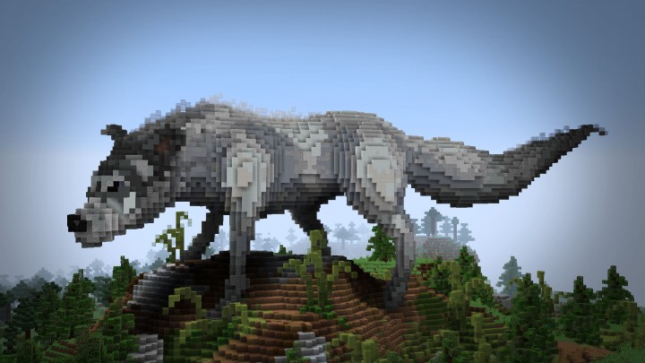 Slightly Surreal Wolf + Timelapse Minecraft Map