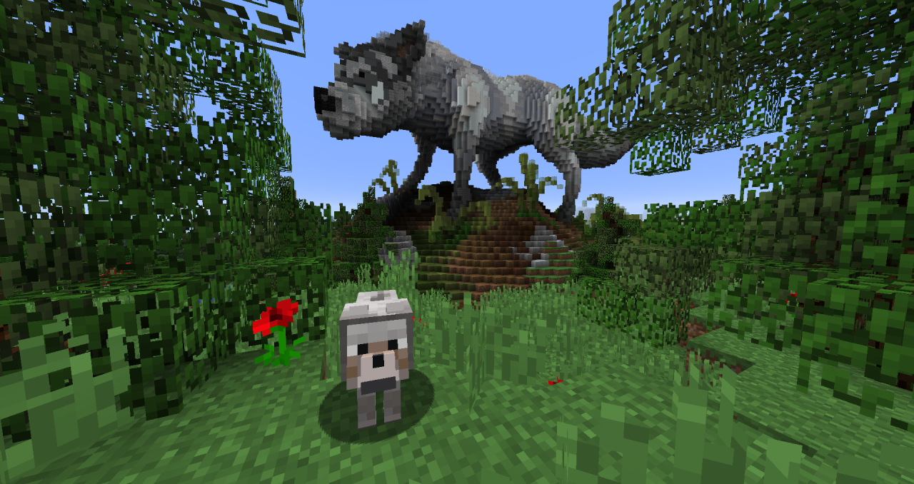 Slightly Surreal Wolf + Timelapse Minecraft Map
