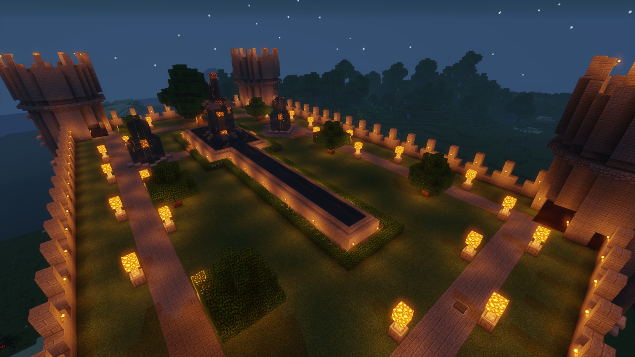 Medieval Castle and Roof Garden Minecraft Map